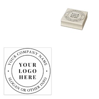 Your Custom Business Logo Rubber Stamp | Zazzle