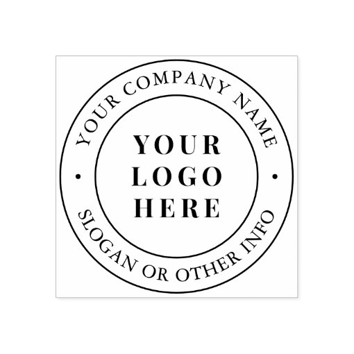 Your Custom Business Logo Rubber Stamp | Zazzle