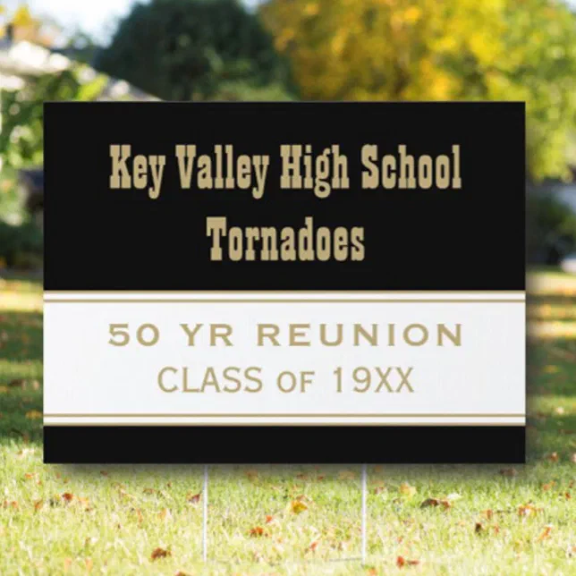 Your Custom Class Reunion party Yard sign | Zazzle