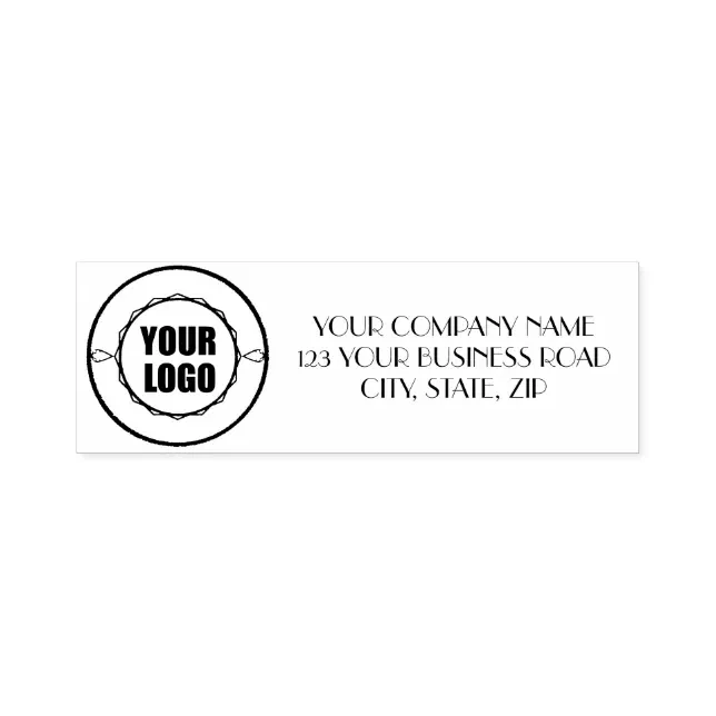Your custom Company Logo Address Self-inking Stamp | Zazzle