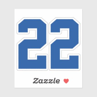Your Custom Jersey Number Sticker | Zazzle