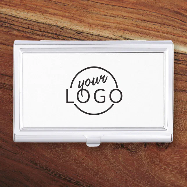 Your custom logo personalized business card case | Zazzle