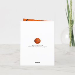 your custom message simple basketball greeting card | Zazzle