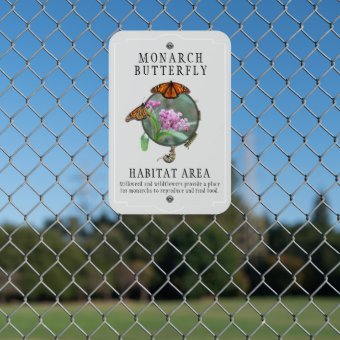 Your Custom Photo Monarch Life Cycle Habitat Metal Sign | Zazzle