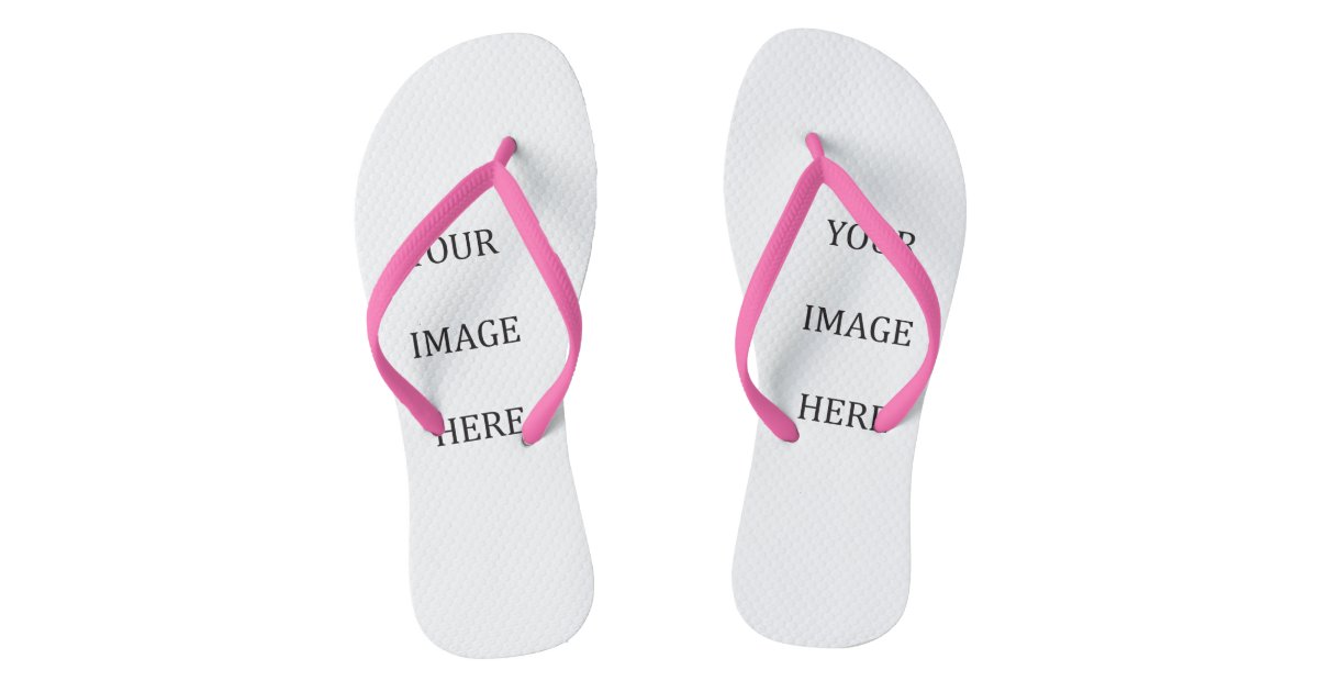 Your Custom Pink Lady Image Flip Flops | Zazzle.com