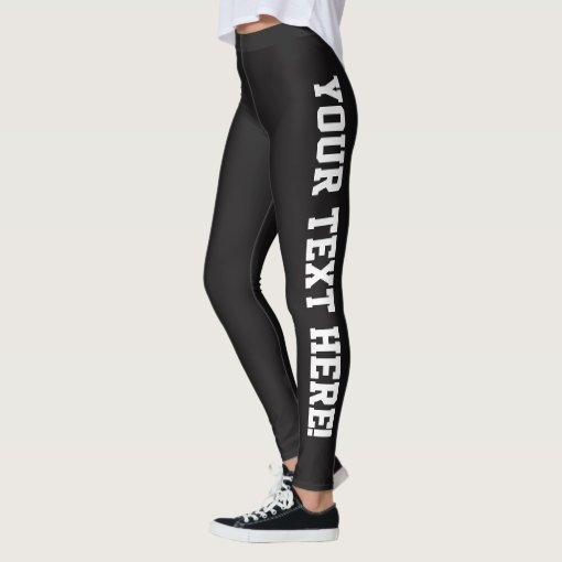 Your Custom Text Design Your Own DIY Leggings | Zazzle