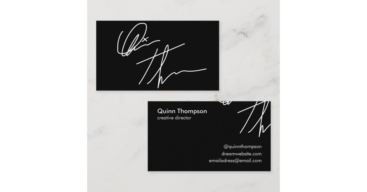 Your Custom Trendy Signature Business Card | Zazzle