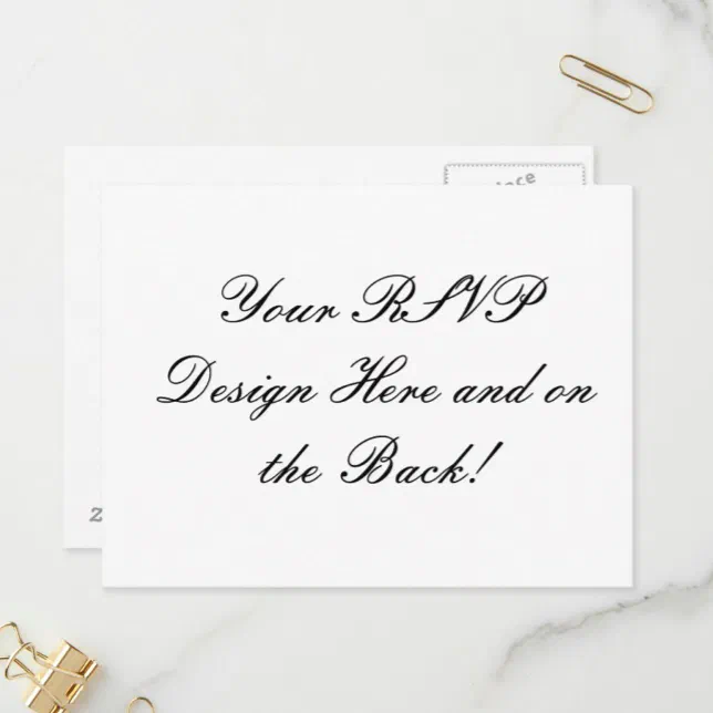 Your Design Here! Custom Wedding RSVP Card | Zazzle
