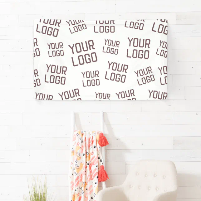 Your Design or Business Logo | Random Placement Banner | Zazzle