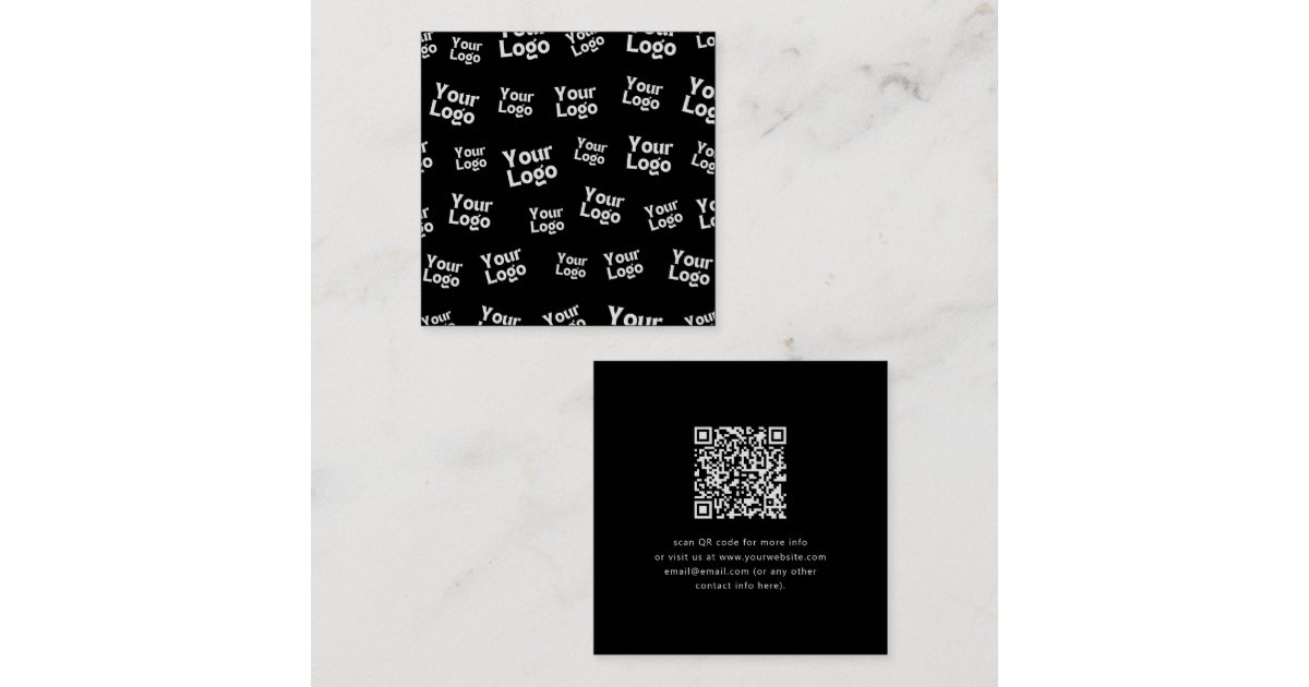 Your Design or Business Logo | Random Placement Square Business Card ...