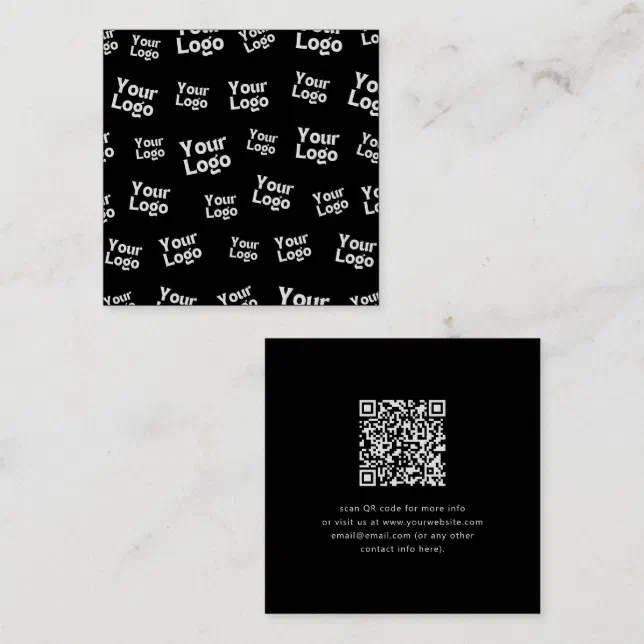 Your Design or Business Logo | Random Placement Square Business Card ...