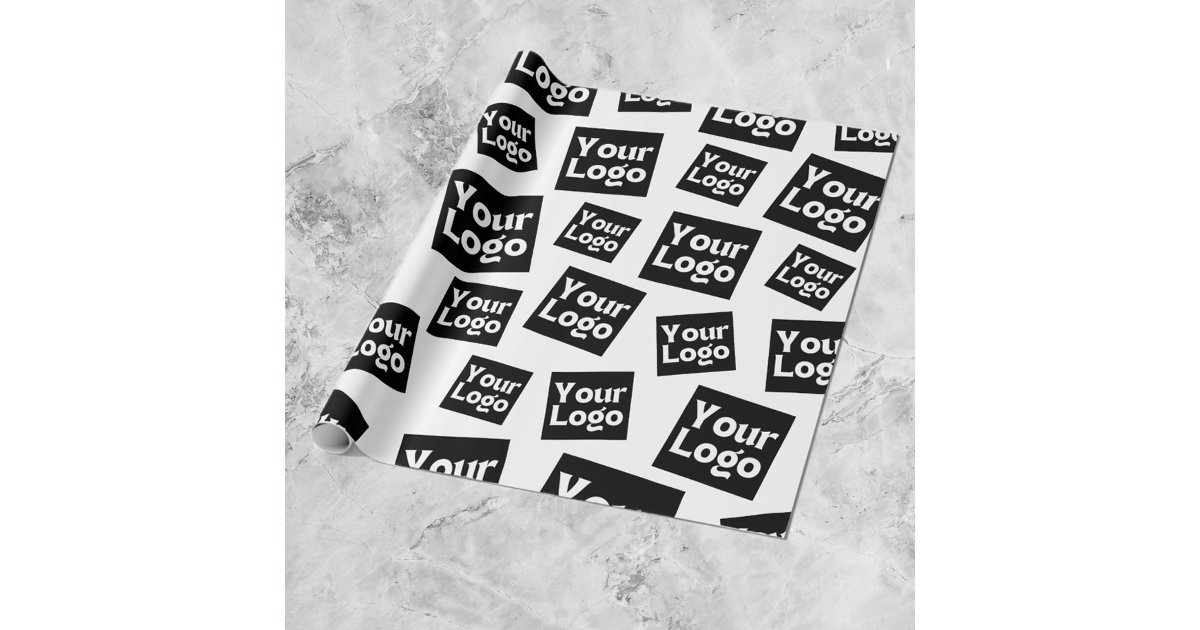 Your Design or Business Logo | Random Placement Wrapping Paper | Zazzle