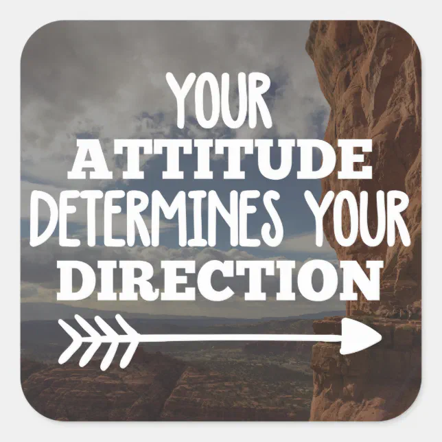 Your Direction Quote Square Sticker | Zazzle