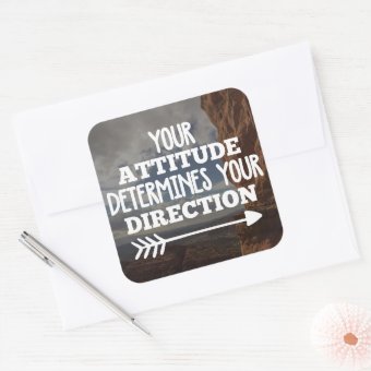 Your Direction Quote Square Sticker | Zazzle