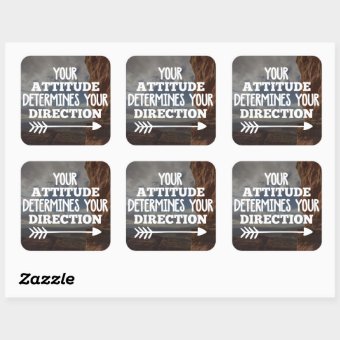 Your Direction Quote Square Sticker | Zazzle