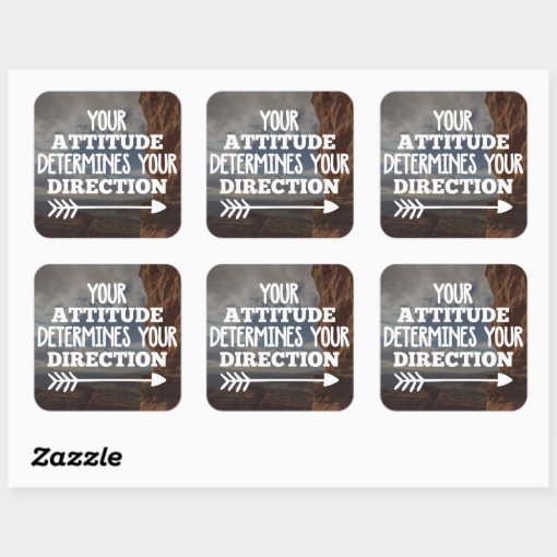 Your Direction Quote Square Sticker | Zazzle