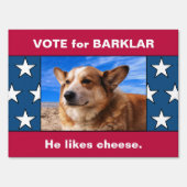 Your Dog On Funny Political Parody Election Yard Sign | Zazzle