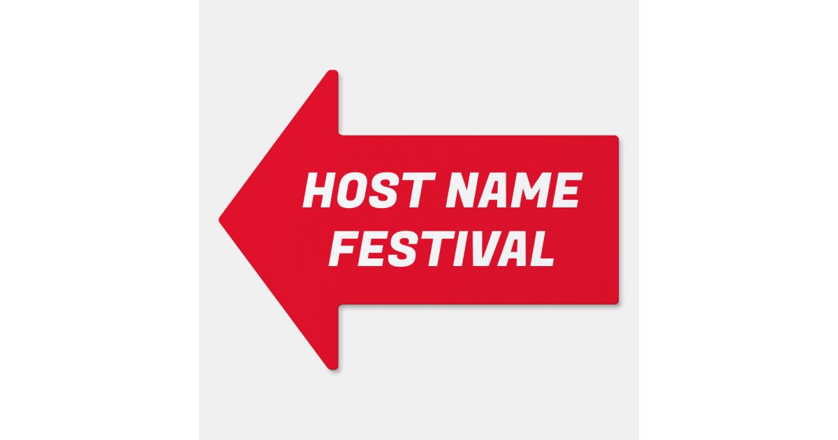 Your Event Custom Red Arrow Yard Sign | Zazzle