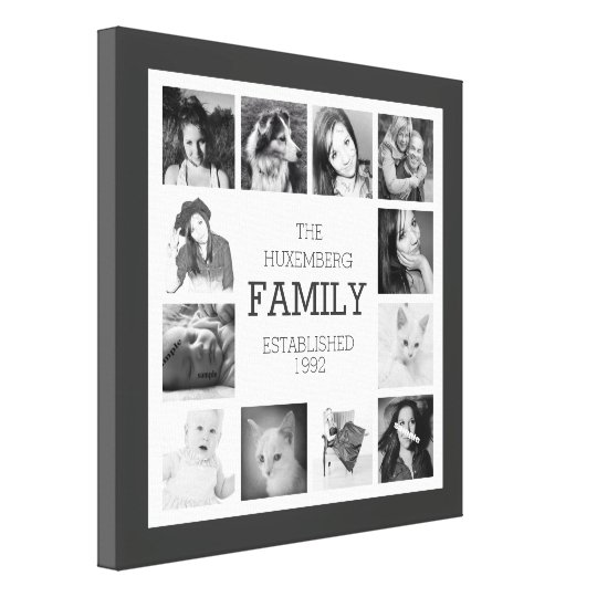 Your Family Memories Custom Photo Collage Canvas Print | Zazzle.com