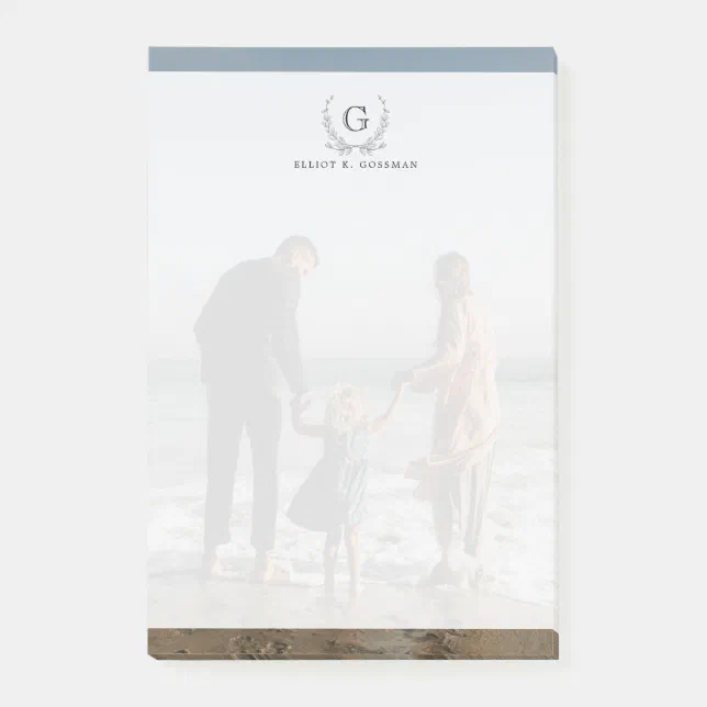 Your Family Photo Backdrop | Custom Monogram Post-it Notes | Zazzle