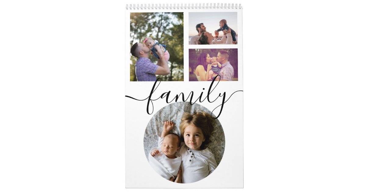 Your Family Photo Month By Month Personalized Calendar | Zazzle