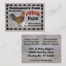 Your Farm Fresh Eggs Business Card | Zazzle