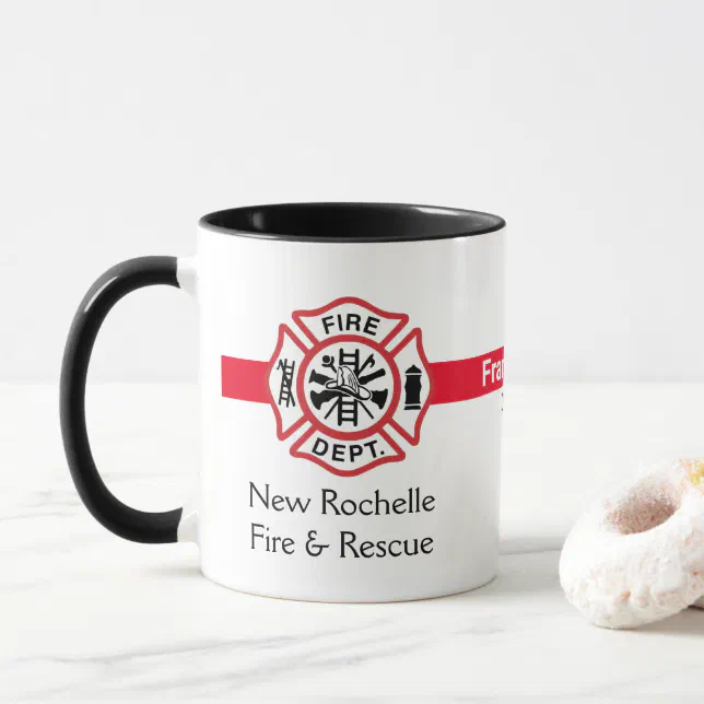 Your Firehouse Emblem Fire Department Firefighter Mug | Zazzle