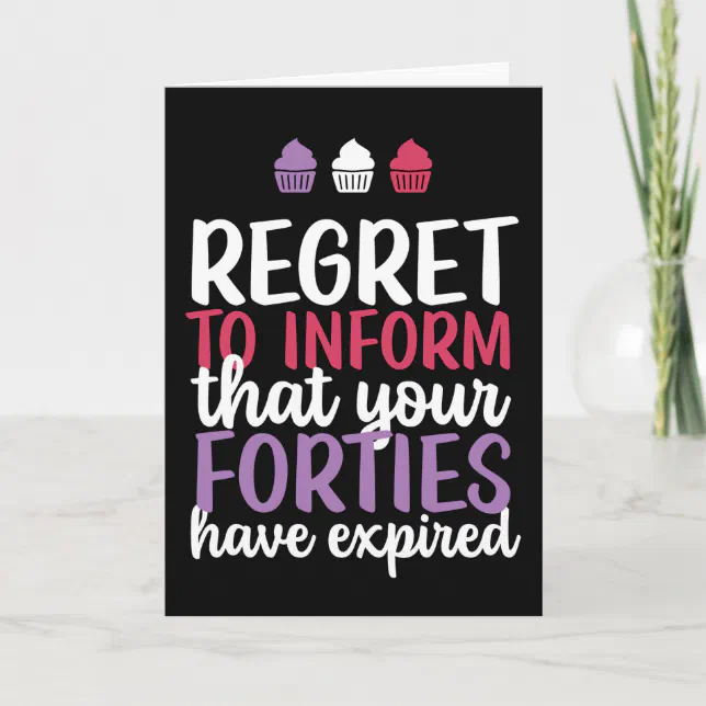 Your Forties Have Expired Funny 50th Birthday Card | Zazzle