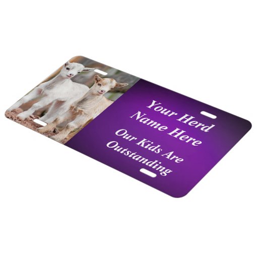 YOUR GOAT PHOTO and HERD NAME License Plate | Zazzle