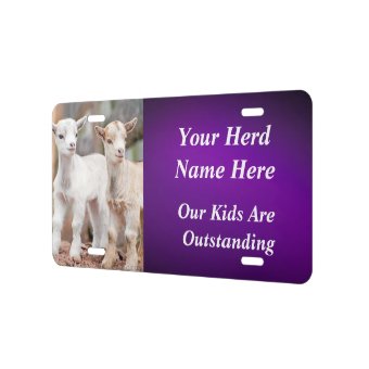 YOUR GOAT PHOTO and HERD NAME License Plate | Zazzle