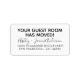 Your Guest Room Has Moved Black White New Address Label | Zazzle