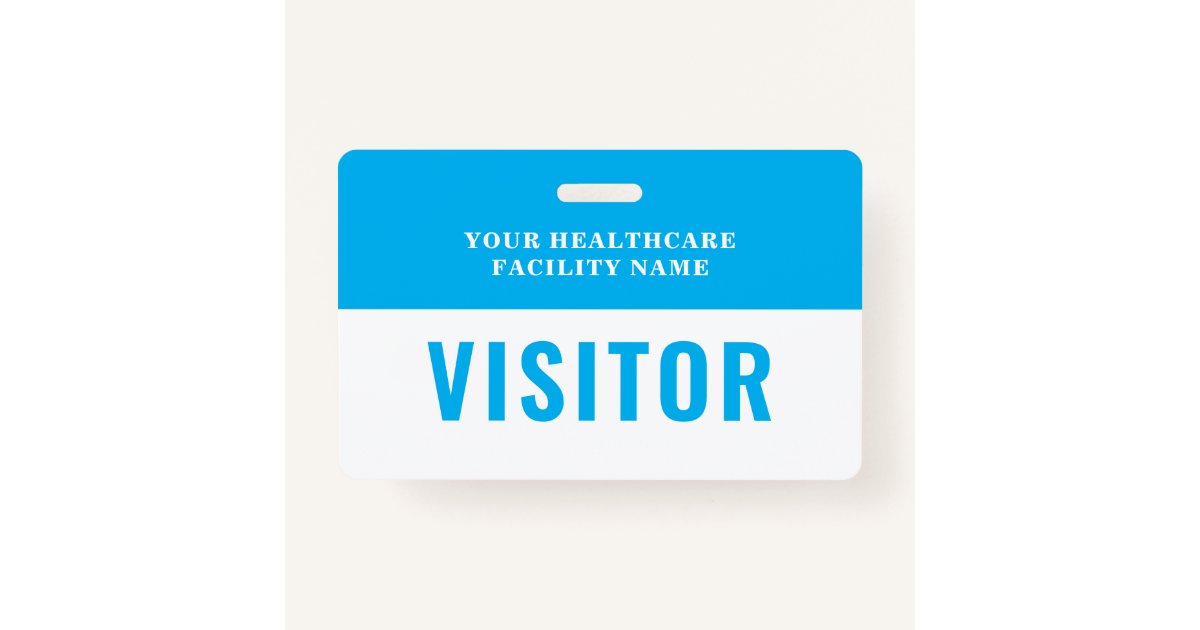 Your Healthcare Company Photo Visitor ID Badge | Zazzle