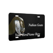 YOUR HERD NAME Nubian Goats Drawing License Plate | Zazzle