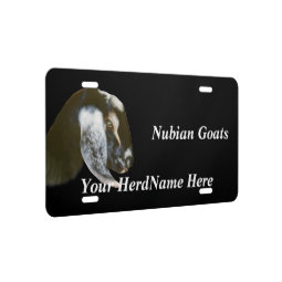 YOUR HERD NAME Nubian Goats Drawing License Plate | Zazzle