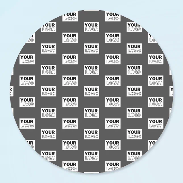 Your Image Design or Business Logo Tiled | Grey Labels | Zazzle