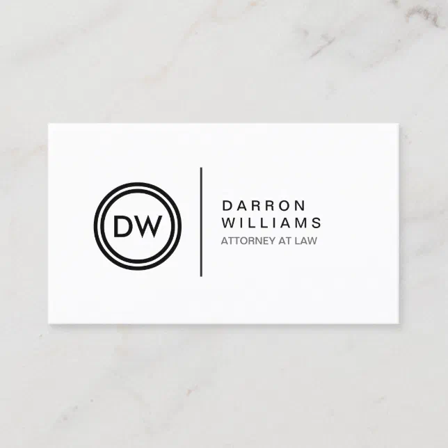 Your Initials Monogram Logo Business Card | Zazzle