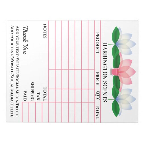 Your Invoice Notepad | Zazzle