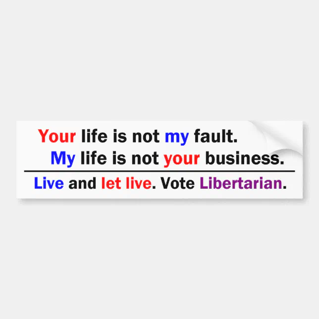 Your Life My Life Bumper Sticker | Zazzle