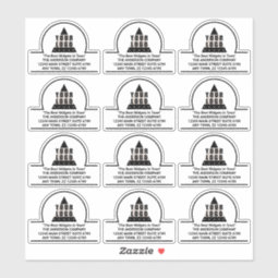 Your Logo 12 Promo Address Contour Cut Vinyl Sticker | Zazzle