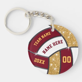 Your LOGO and 5 Text Boxes Volleyball Keychains | Zazzle