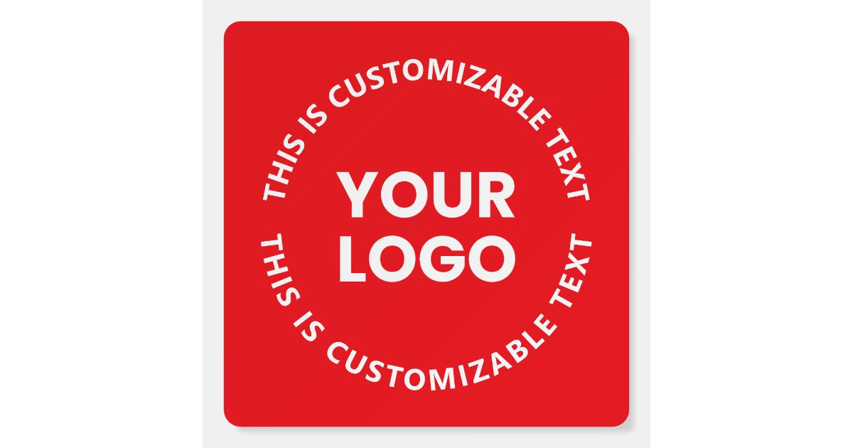 Your Logo/Any Uploaded Image & Circular Text | Red Foam Board | Zazzle