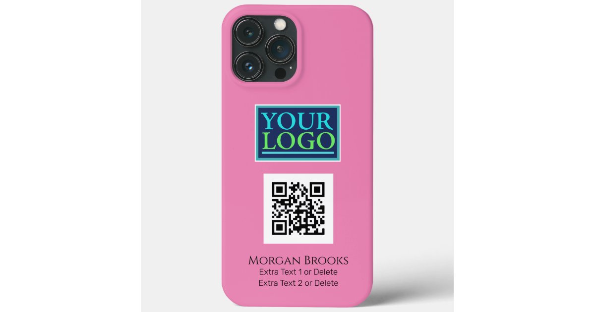 Your Logo/Art/Photo, QR Code, Name/Info, Pink Case-Mate iPhone Case ...