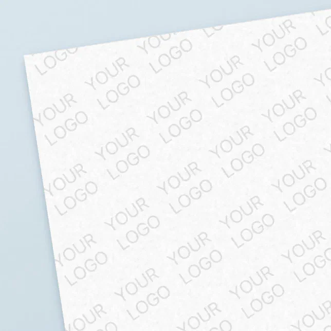 Your Logo Automatically Lightened & Repeating Tissue Paper | Zazzle