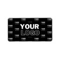 Your Logo & Background Repeating Logo | Black Label | Zazzle