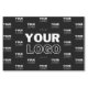 Your Logo & Background Repeating Logo | Black Tissue Paper | Zazzle