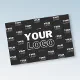 Your Logo & Background Repeating Logo | Black Tissue Paper | Zazzle