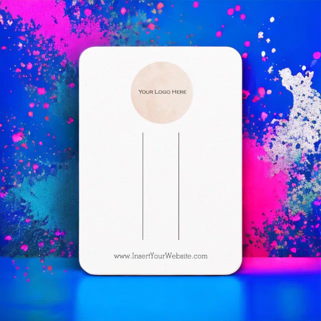 Your Logo Bow Hair Clip Display Card Vertical | Zazzle