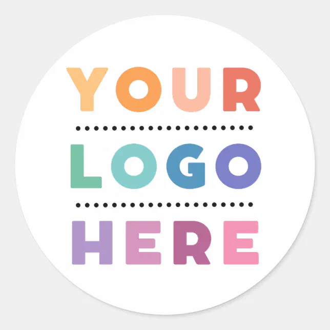 Your Logo Branded Company Business Classic Round Sticker | Zazzle