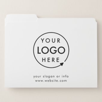 Your Logo | Business Corporate Modern Minimalist File Folder | Zazzle