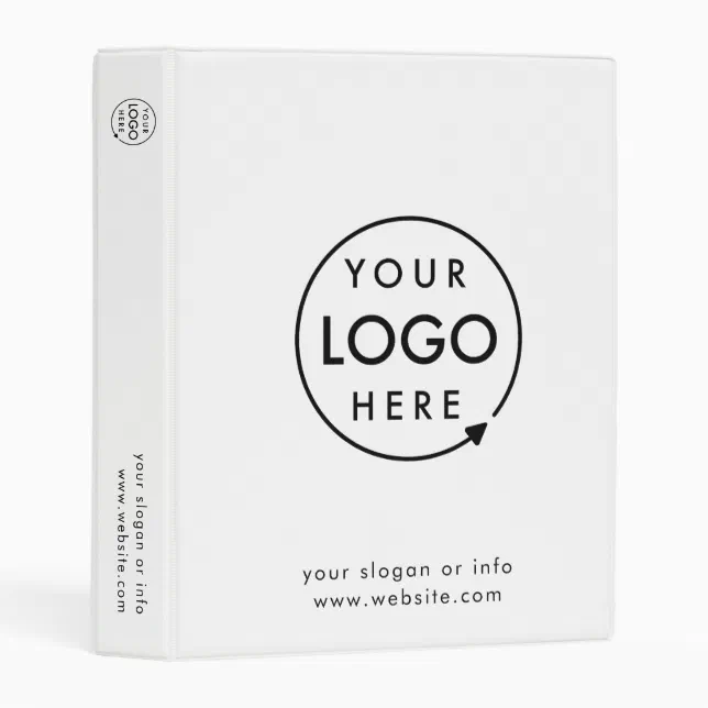 Your Logo | Business Corporate Modern Minimalist Mini Binder | Zazzle